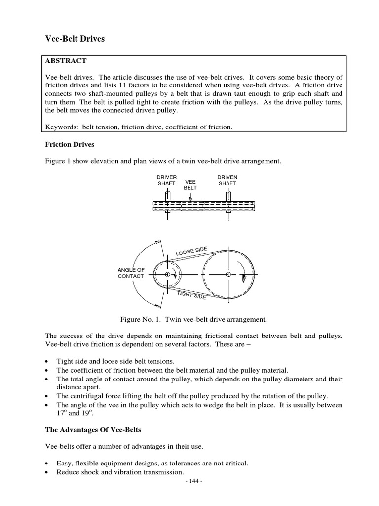 Vee Belt Drives | Download Free PDF | Belt (Mechanical) | Mechanical ...