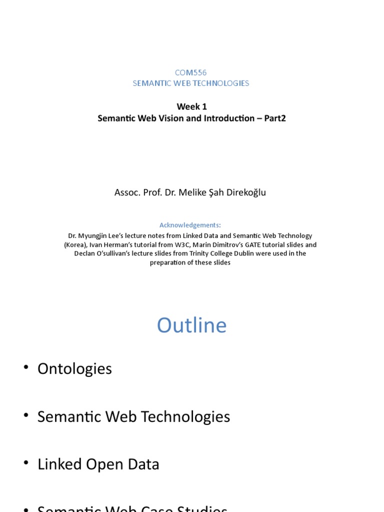 #1 Semantic Web Vision and Introduction Part2 | PDF | Resource Description Framework | Semantic Web