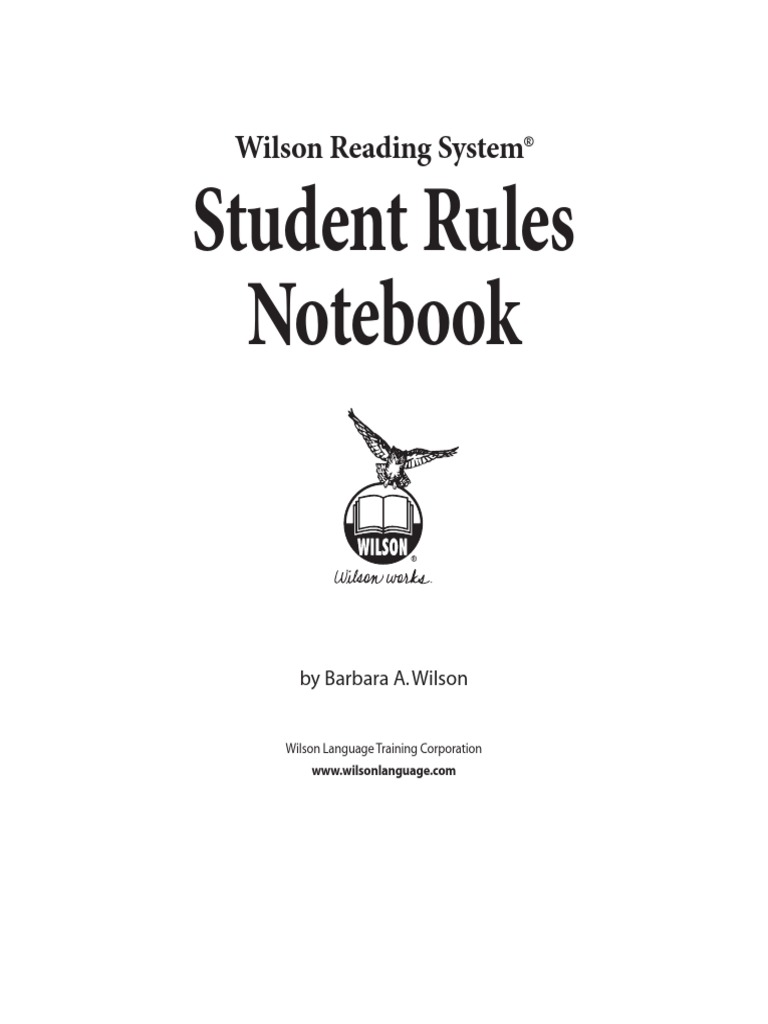 Student Rules Notebook P | PDF | Syllable | Consonant