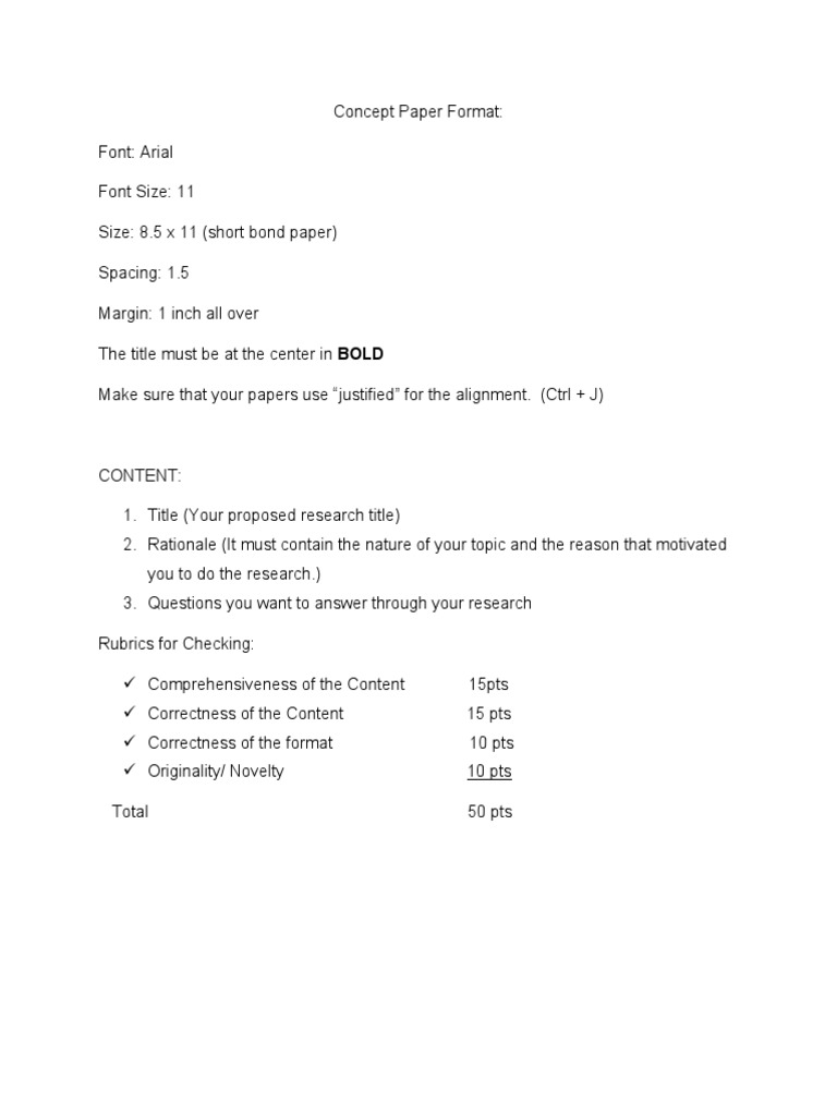 Concept Paper Format | PDF