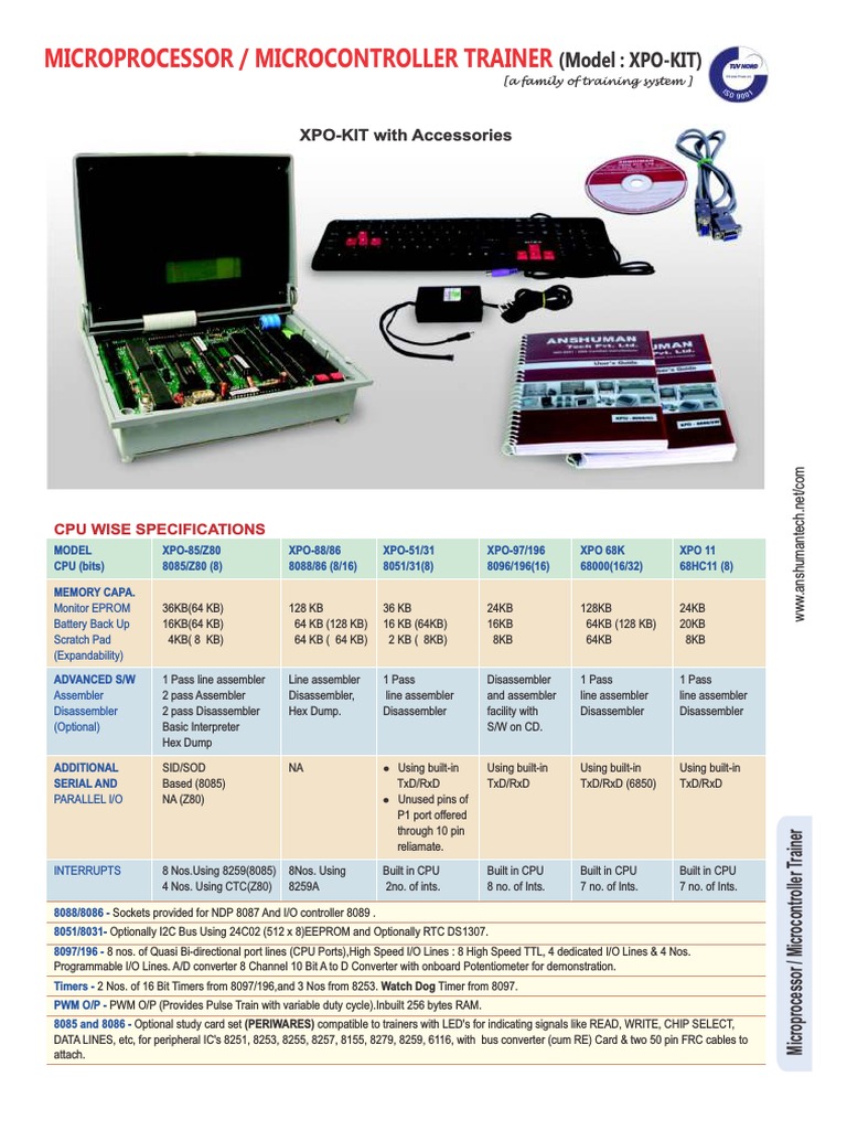 Microprocessor Micro Controller Trainer | PDF | Input/Output ... Microprocessor Micro Controller Trainer | PDF | Input/Output ...