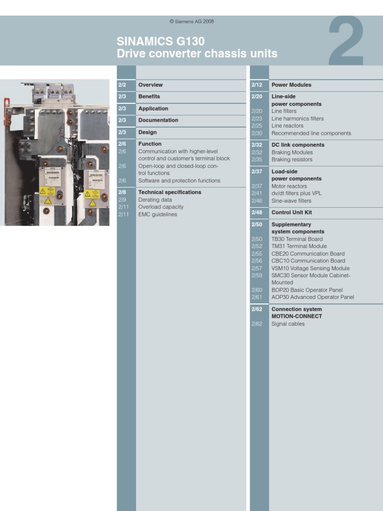 Sinamics G130, G150 | PDF | Power Supply | Control Theory