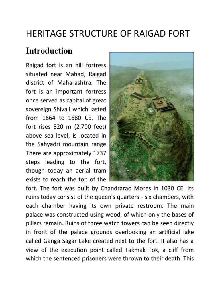 Raigad Fort: Historical Overview and Details | PDF