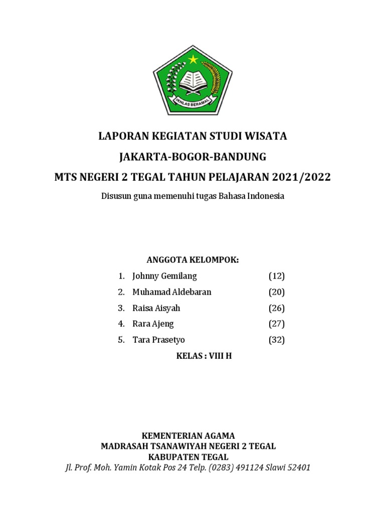 Contoh Laporan Studytour | PDF | Perjalanan | Kajian Bahasa Asing