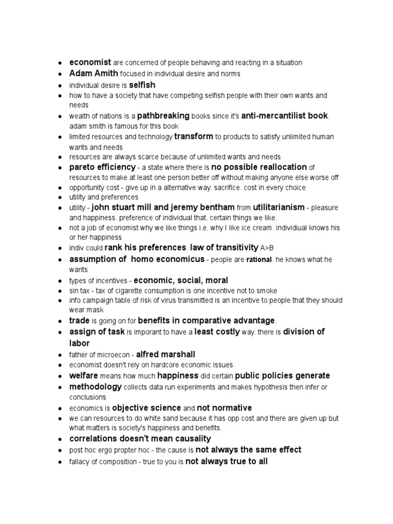 Introduction of Economics | PDF | Economics | Utility