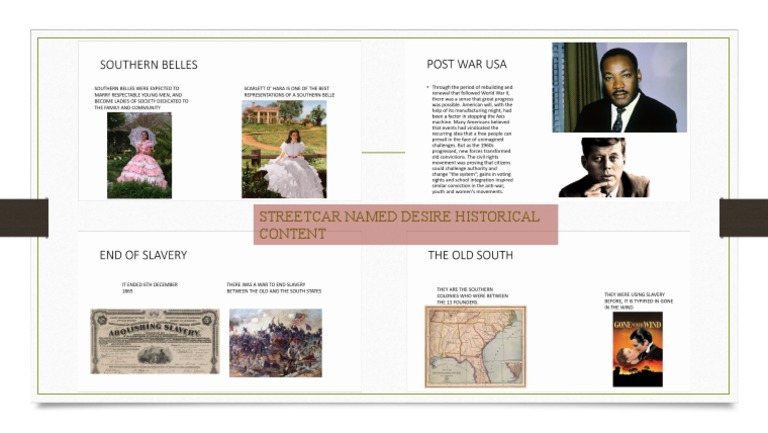 Streetcar Named Desire Historical Context | PDF