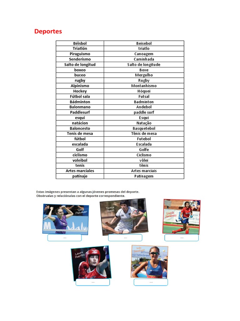 Deportes | PDF | Ocio | Deportes