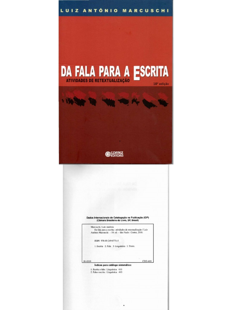 Da Fala para A Escrita - Marcuschi | PDF