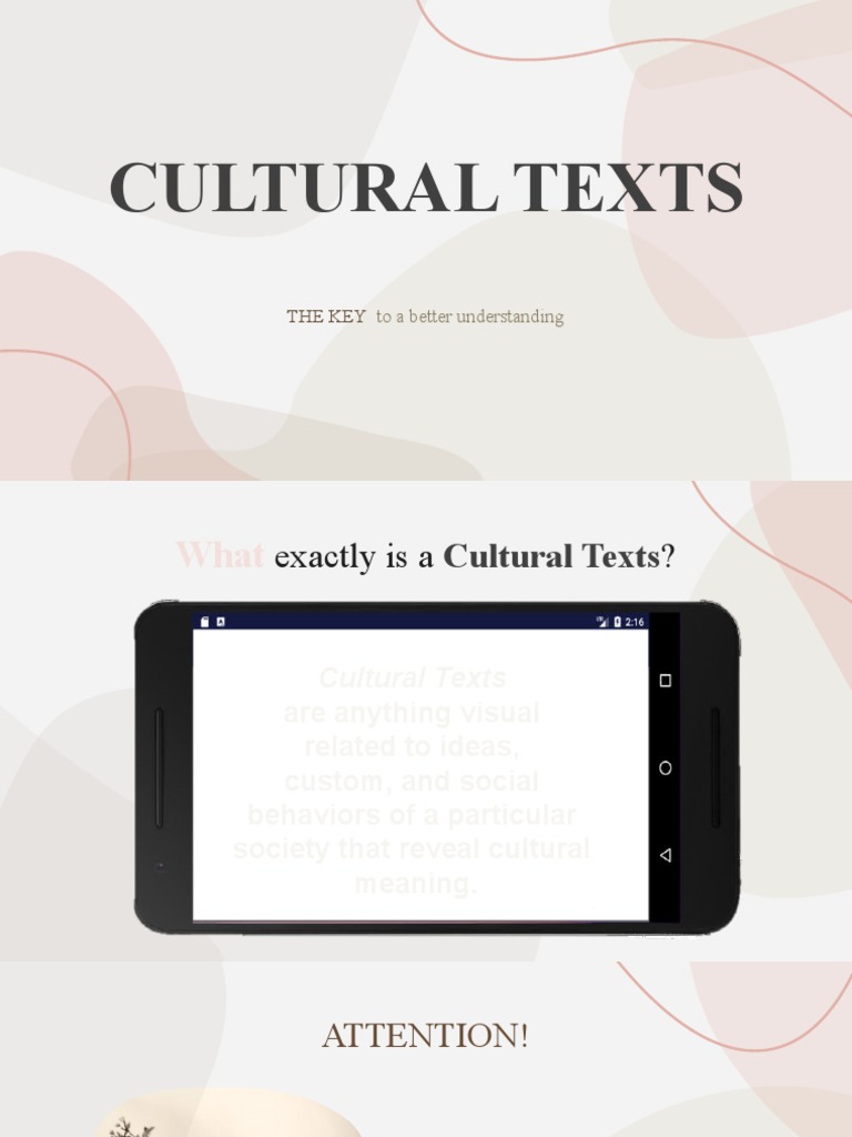 Cultural Text | PDF