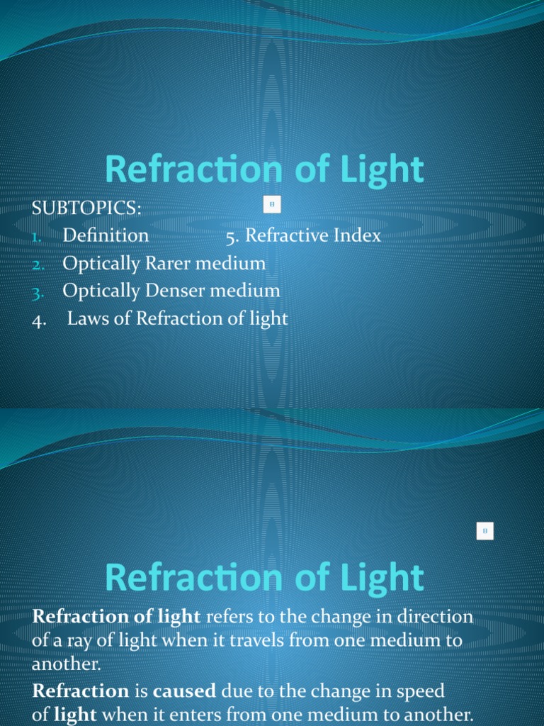 Refraction | PDF | Refraction | Refractive Index