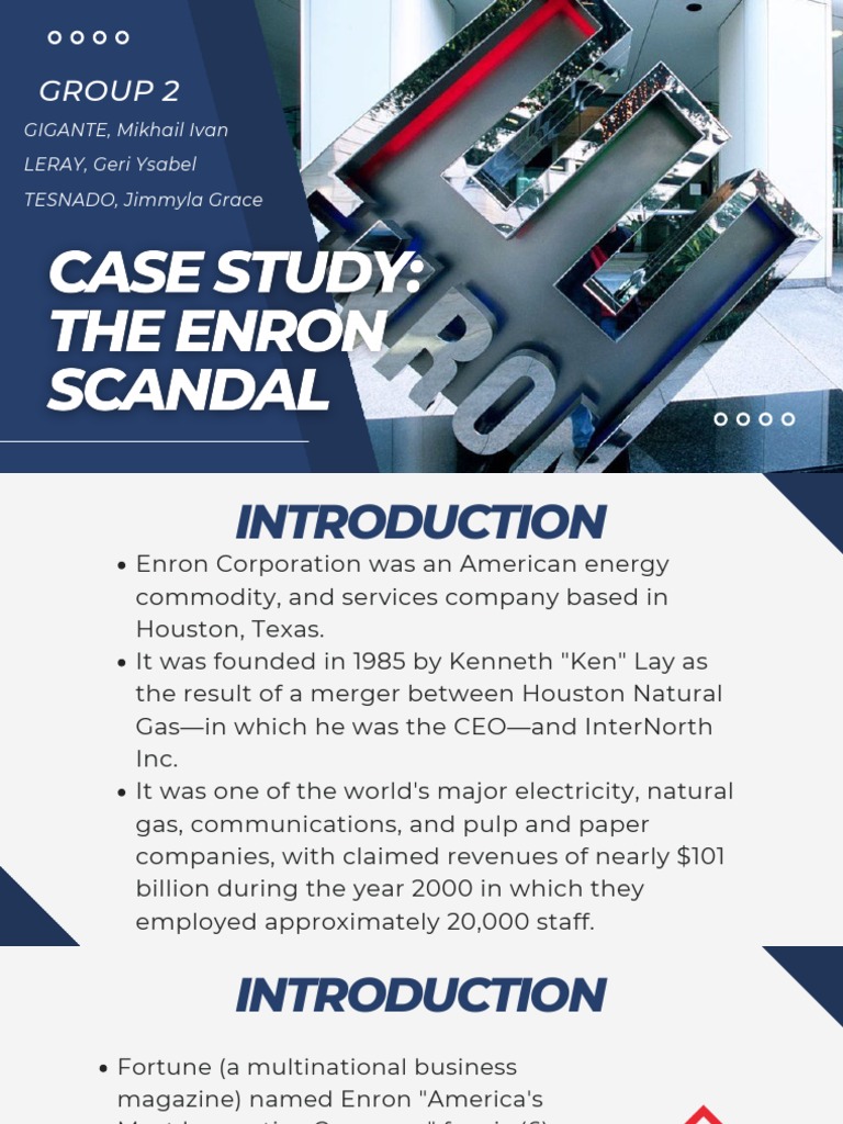Group 2 Enron | PDF | Enron | Sarbanes–Oxley Act