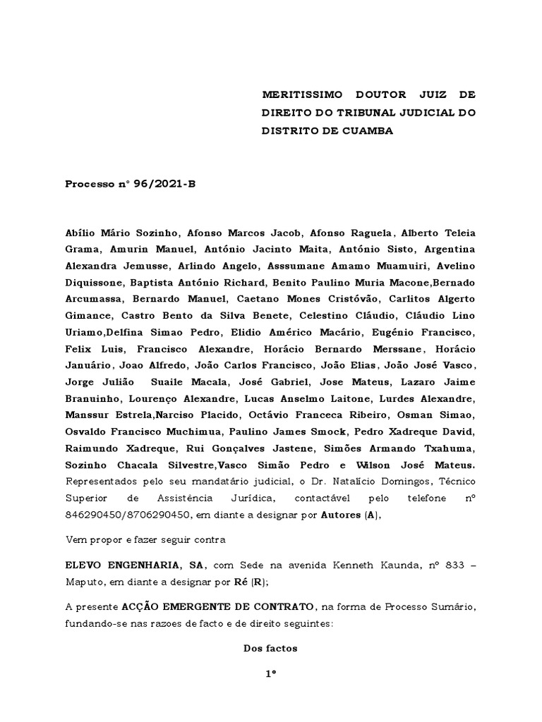 Accao Emergente De Contrato De Trabalho Elevo Pdf Salário Relações Entre Empregados