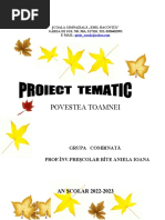 Proiect Tematic Toamna | PDF
