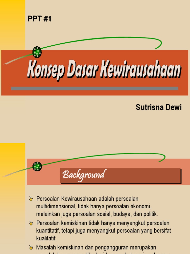 #1.2 - Konsep Dasar Kewirausahaan | PDF | Karier & Perkembangan