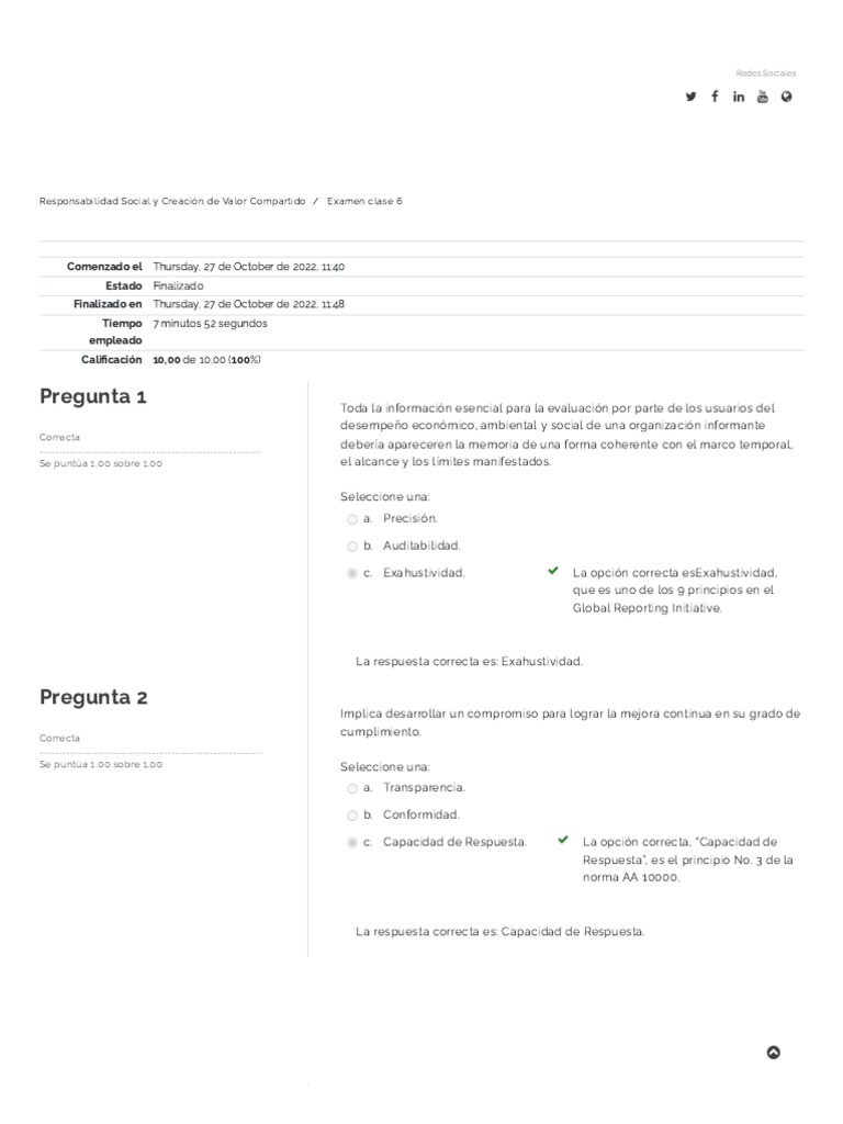 Examen Clase 6 - Revisión Del Intento | PDF | Prueba (evaluación) | Economias