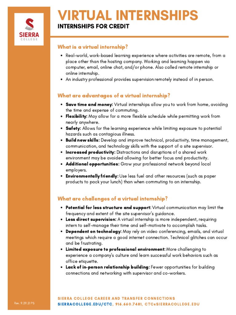 Preparing for Success: A Guide to Virtual Internships | PDF | Internship | Job Hunting