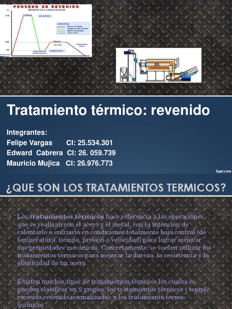 Tratamiento Termico Revenido (Resumen) | PDF | Tratamiento a base de calor | Acero