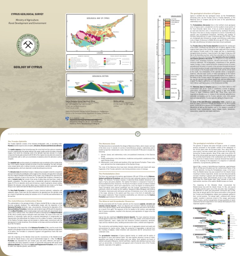 Geology of Cyprus Web | PDF | Rock (Geology) | Geology