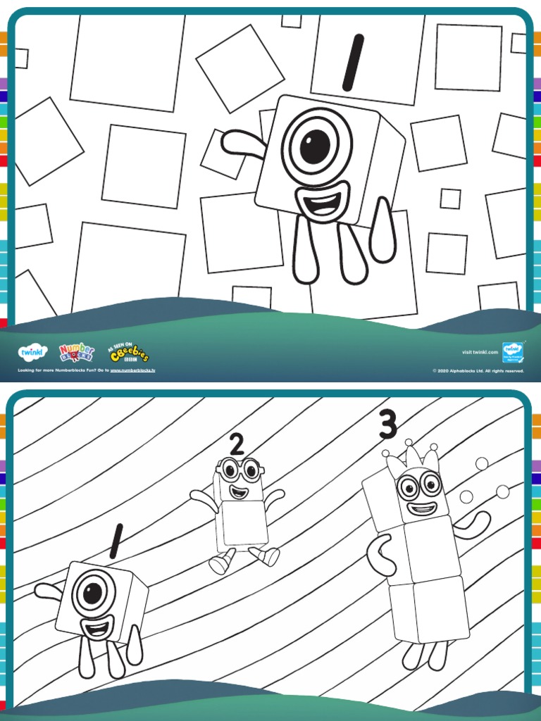Numberblocks Colouring Pages Ver 3 | PDF | Finance & Money Management | Law