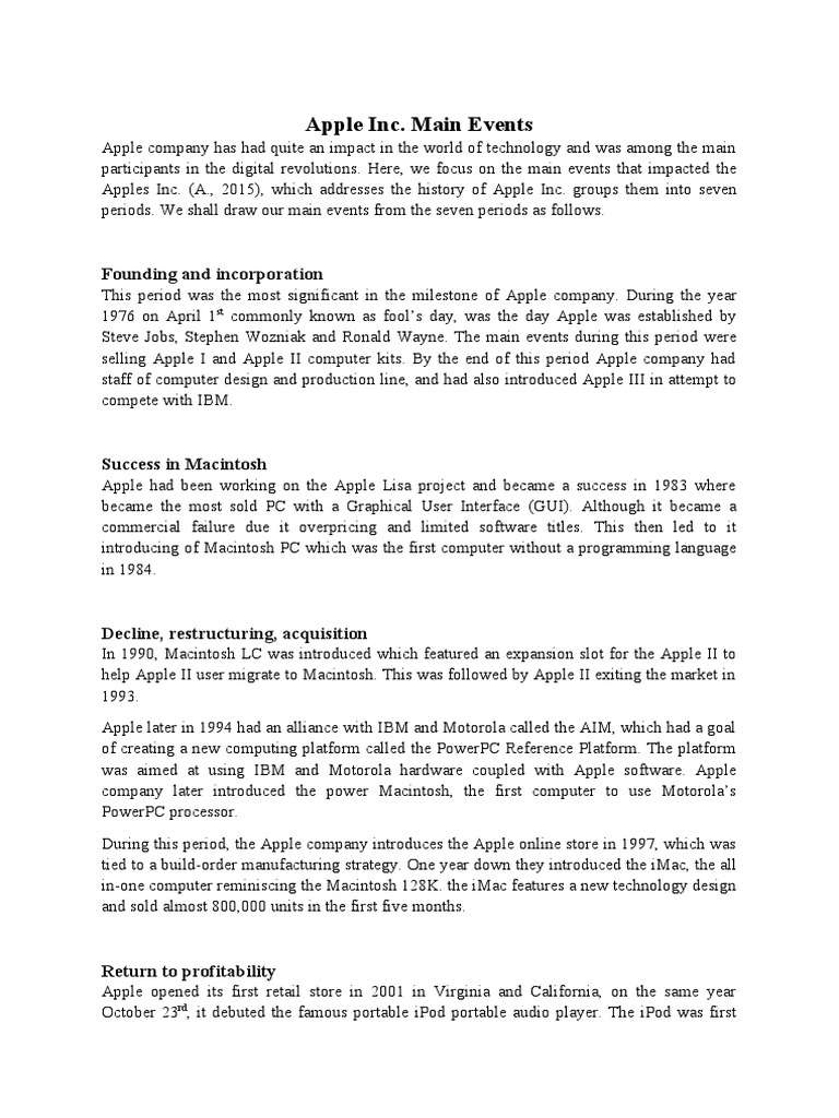 Apple Inc. | PDF | Apple Inc. | I Phone