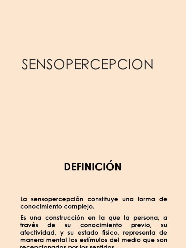 Sensopercepcion y sus alteraciones | PDF | Alucinación | Percepción