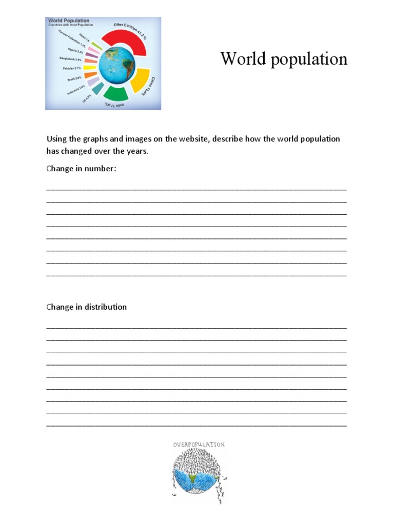 World Population Change Worksheet | PDF
