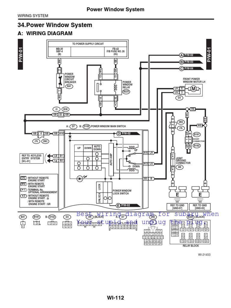 34 Power Window System | PDF | Electric Power | Wire