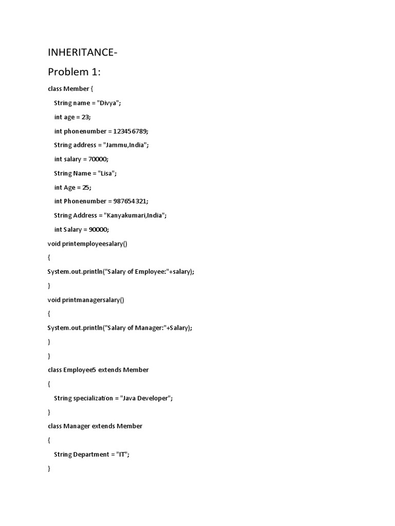 Inheritance Pdf Method Computer Programming Constructor Object Oriented Programming