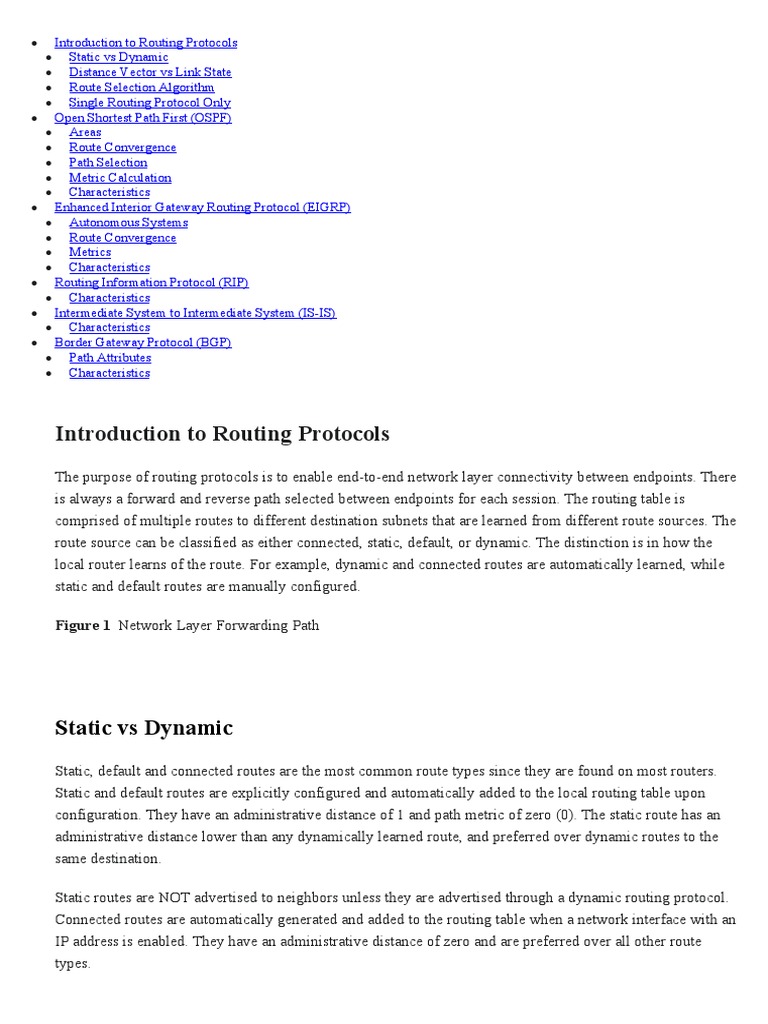 A Comprehensive Overview of Common Routing Protocols: Their Features ... A Comprehensive Overview of Common Routing Protocols: Their Features ...