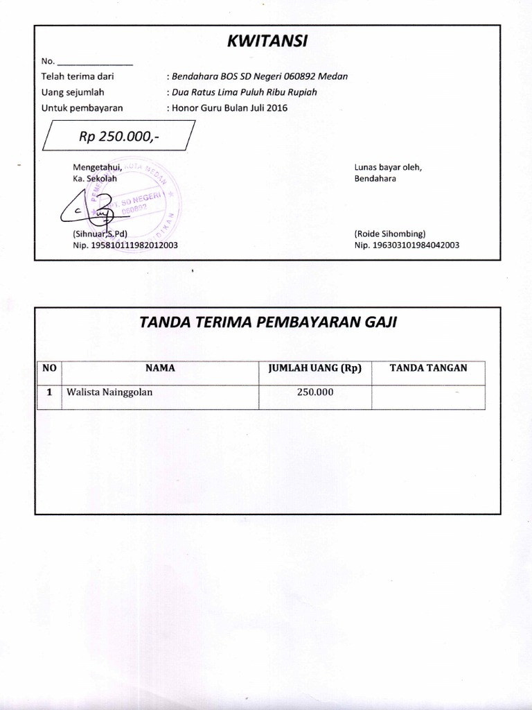 Slip Pembayaran | PDF