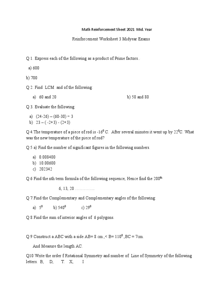 Abc New Reinforcement Sheet | PDF