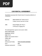 Car Rental Agreement | PDF | Lease | Renting