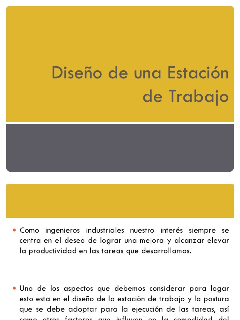 Diseño de Una Estación de Trabajo | PDF | Antropometría | Factores ...