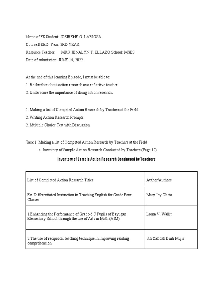FS2 Ep2 | PDF | Teachers | Teaching Method