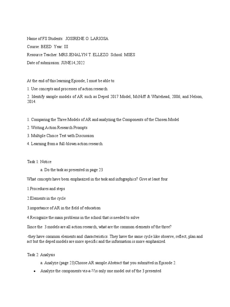 FS2 Ep3 | PDF | Teachers | Teaching Method