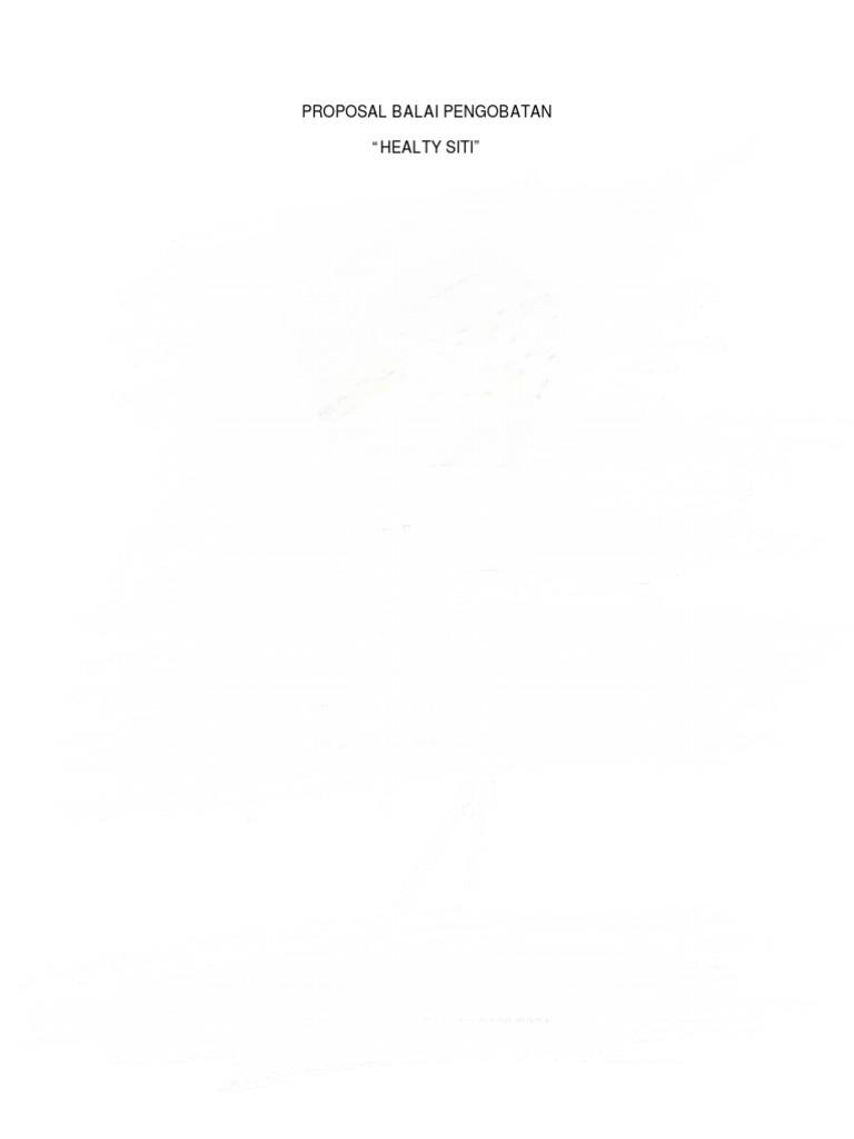Proposal Balai Pengobatan | PDF