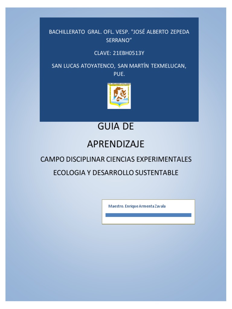 Guia ECOLOGIA 3er Momento | PDF | Sustentabilidad | Entorno natural