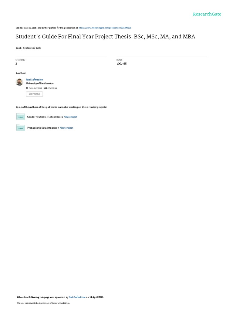 Students Guide | PDF | Thesis