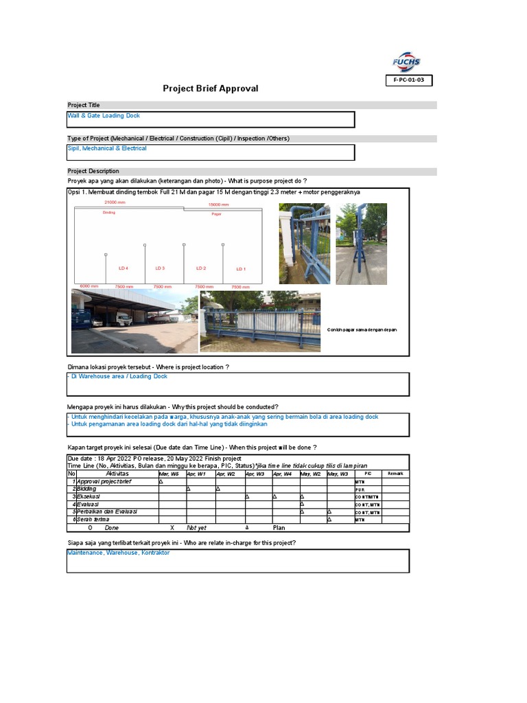 Project Wall & Gate Loading Dock Rev1 | PDF | Teknologi & Rekayasa