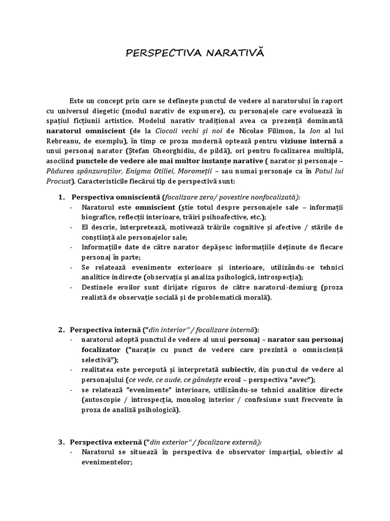 Perspectiva Narativa | PDF