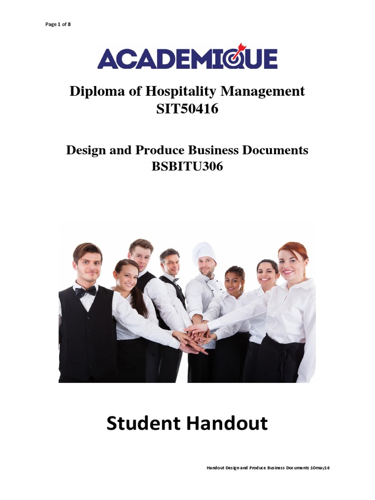 HANDOUT Design and Produce Business Documents 10may16 | PDF | Image ...