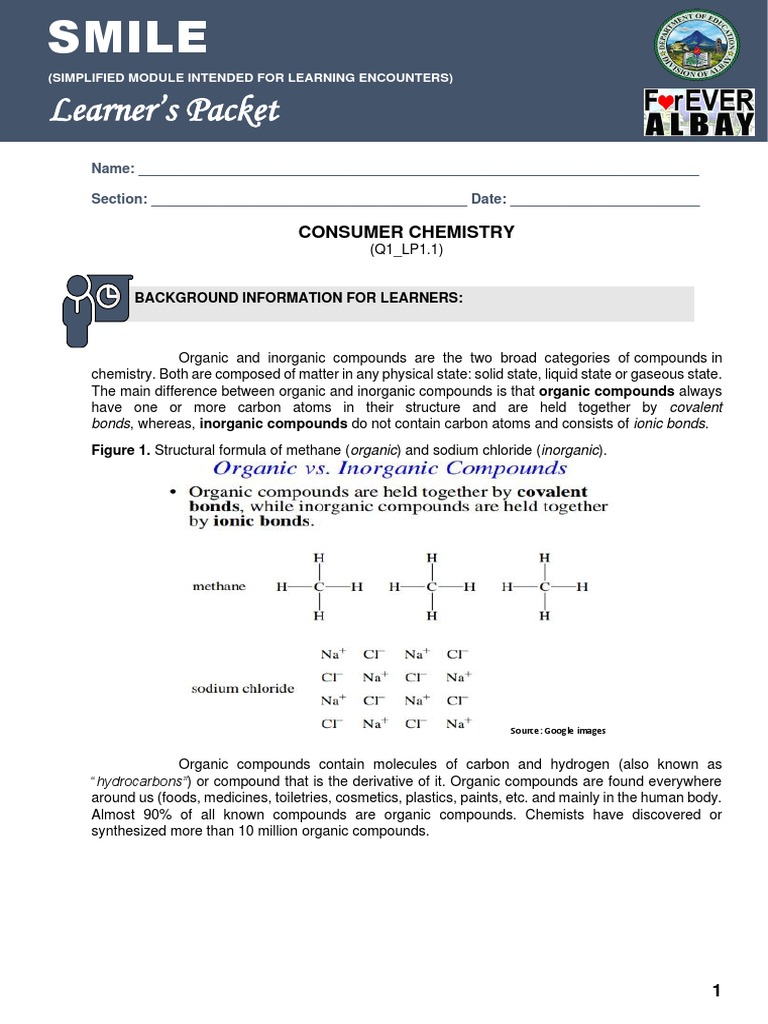 Consumer Chemistry Q1 | PDF | Functional Group | Organic Compounds