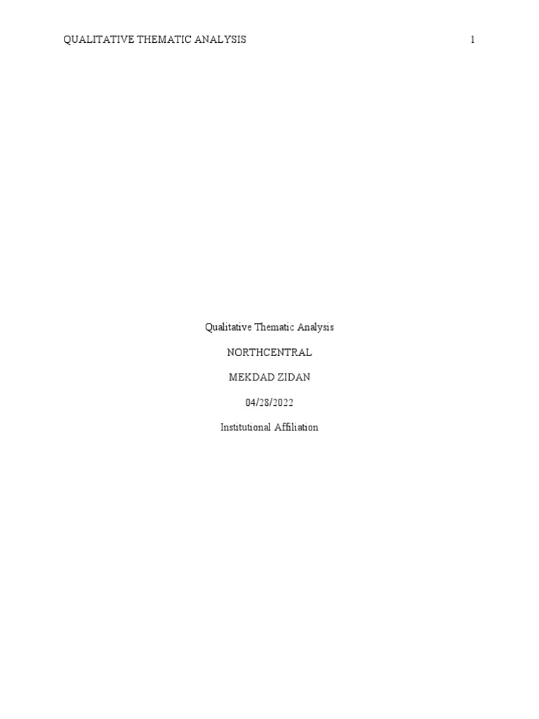 Thematic Analysis in Business Startups | PDF | Qualitative Research | Data