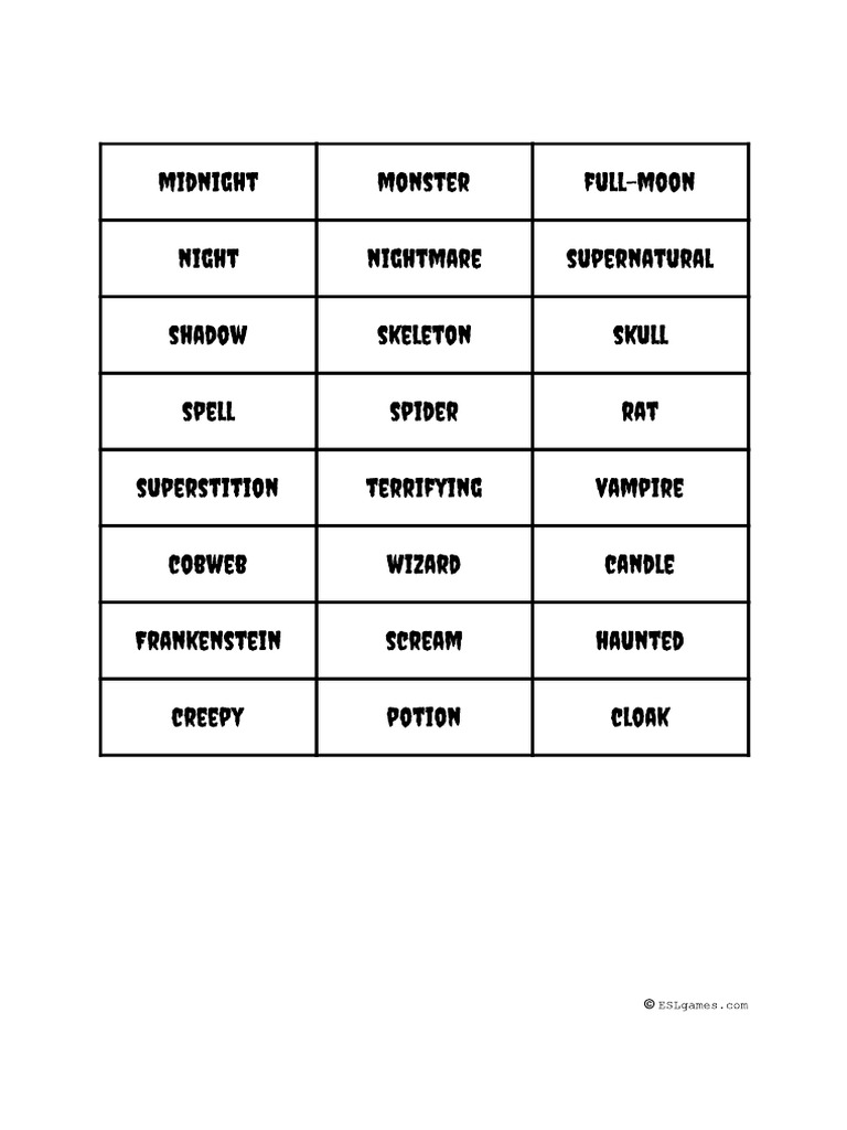 Halloween-Taboo-Cards B | PDF