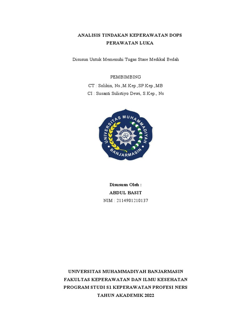Analisis Perawatan Luka Pasca Operasi | PDF