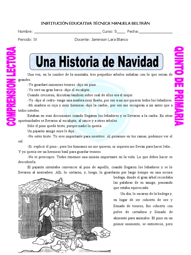 Comprensión Historia de Navidad Quinto Grado | PDF