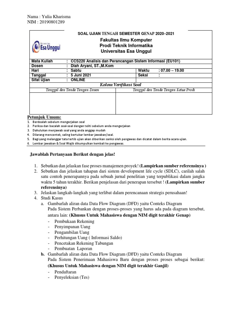 UTS APSI 20190801289 YuliaKharisma | PDF