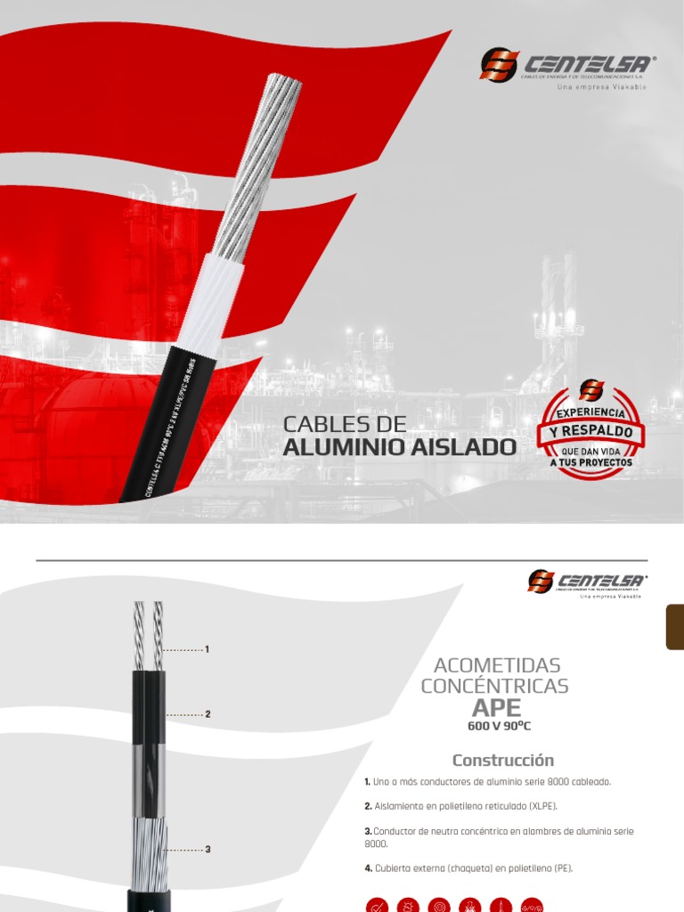 Cables de Aluminio Aislado: Guía Técnica | PDF | Aluminio | Aislador ...
