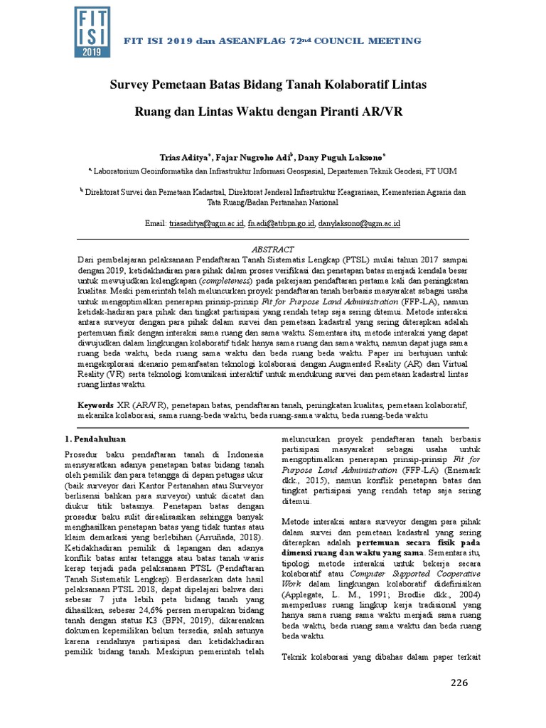 Survei Batas Bidang Tanah ARVR | PDF