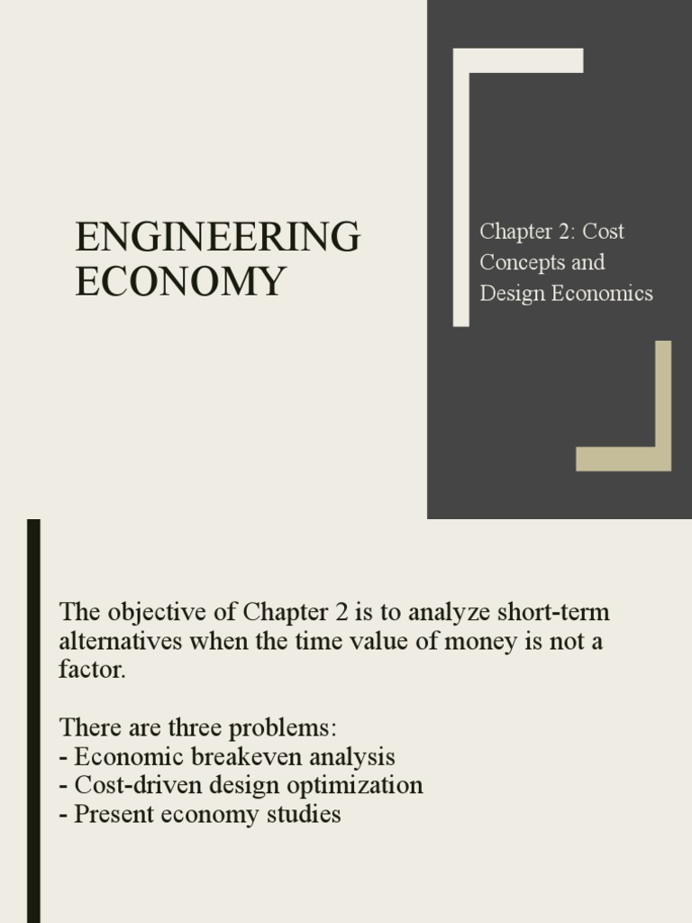 Chapter 2 Cost Concepts And Design Economics Pdf Cost Economics